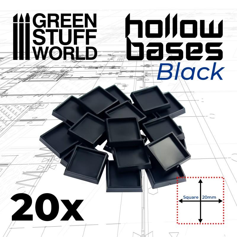 Discount Hollow Plastic Bases - Square 20mm | The Outpost
